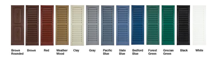 Shutter Colors | Myerstown Sheds & Fencing